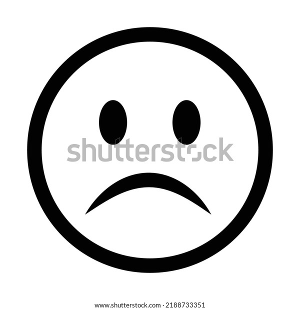 Sad Face Icon Vector Face Emoticon Stock Vector (Royalty Free ...