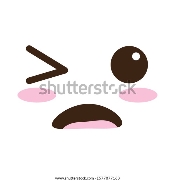 Sad Face Kawaii Comic Character Vector: เวกเตอร์สต็อก (ปลอดค่าลิขสิทธิ์ ...