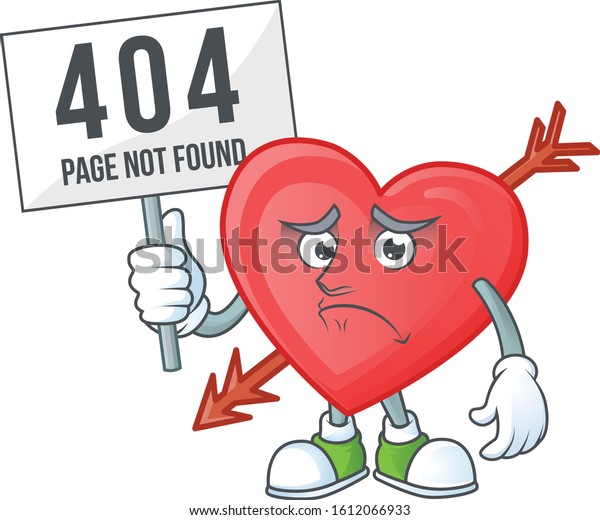 Sad Face Mascot Style Arrow Love Stock Vector (Royalty Free) 1612066933 ...