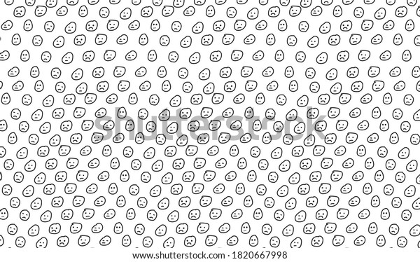 Sad Face On White Background Stock Vector (Royalty Free) 1820667998 ...