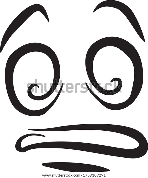 Sad Face Print Image Black: เวกเตอร์สต็อก (ปลอดค่าลิขสิทธิ์) 1759109291 ...