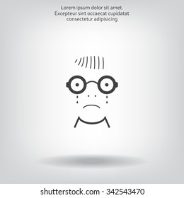 Sad Face Sign Icon: vector de stock (libre de regalías) 342543470 ...