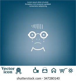 Sad Face Sign Icon Stock Vector (Royalty Free) 347280140 | Shutterstock