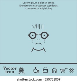 Sad Face Sign Icon Stock Vector (Royalty Free) 350781059 | Shutterstock