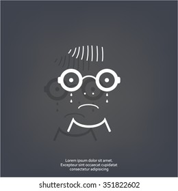Sad Face Sign Icon Stock Vector (Royalty Free) 351822602 | Shutterstock