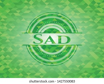 Sad Green Mosaic Emblem Vector Illustration Stock Vector (Royalty Free ...
