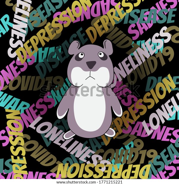 Sad Hamster Center Picture Sad Expression Stock Vector (Royalty Free ...