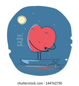 Sad Heart Stock Vector (Royalty Free) 144762730 | Shutterstock
