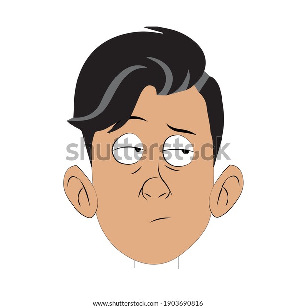 Sad Human Face Eye Emoji Stock Vector (Royalty Free) 1903690816 ...
