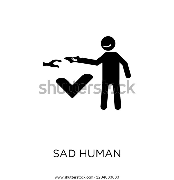 Sad Human Icon Sad Human Symbol Stock Vector (Royalty Free) 1204083883 ...