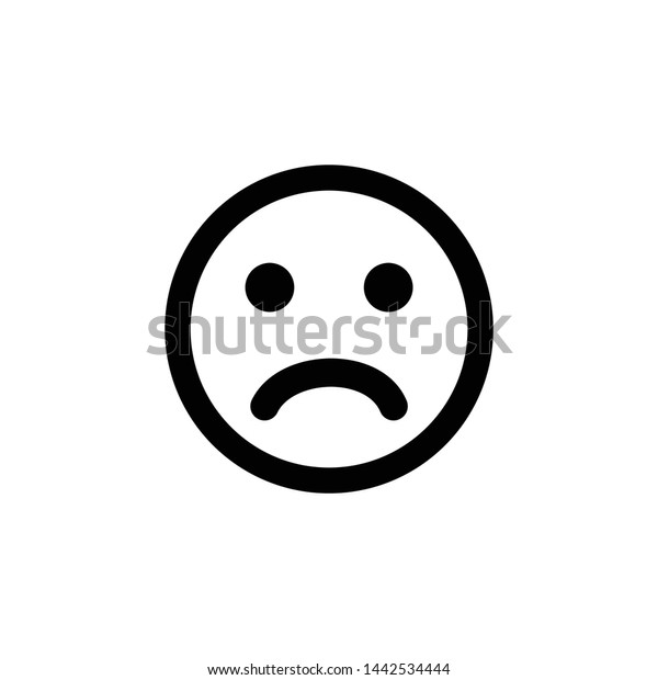 Sad Icon Symbol Vector Illustration Stock Vector (Royalty Free) 1442534444