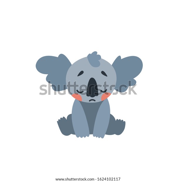 Sad Koala Cute Koala Vector Illustration Stock Vector (Royalty Free ...