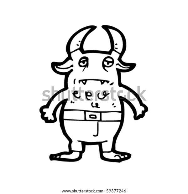 Sad Little Devil Cartoon Stock Vector (Royalty Free) 59377246 ...