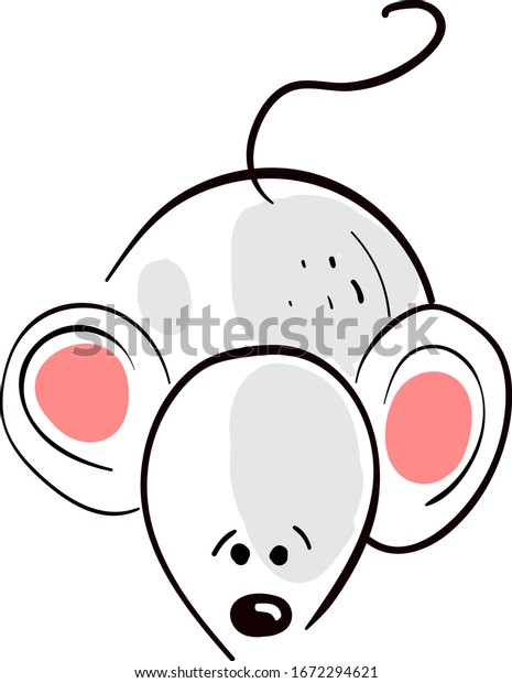 Sad Little Mouse Illustration Vector On Stock Vector (Royalty Free ...