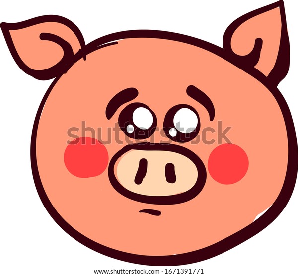 Sad Little Pig Illustration Vector On Stock Vector (Royalty Free ...