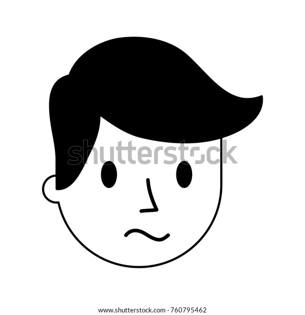 Sad Man Avatar Character Stock Vector (Royalty Free) 760795462 ...