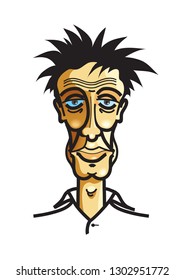 Sad Man Face Stock Vector (Royalty Free) 1302951772 | Shutterstock