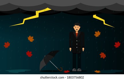 429 Man getting wet in rain Images, Stock Photos & Vectors | Shutterstock