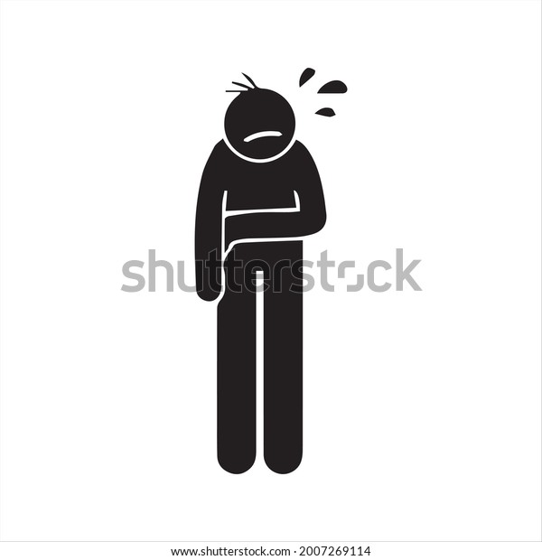 Sad Man Icon Vector Glyph Stock Vector (Royalty Free) 2007269114 ...