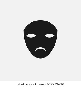 Sad Mask Icon Vector Stock Vector (Royalty Free) 602972639 | Shutterstock