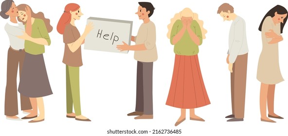 Sad People People Despair Vector Images Stock Vector (Royalty Free ...
