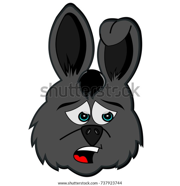 Sad Rabbit Cartoon Illustration Stock Vector (Royalty Free) 737923744 ...