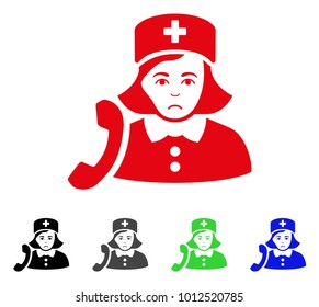 Sad Receptionist Nurse Vector Icon Vector Stock Vector (Royalty Free ...