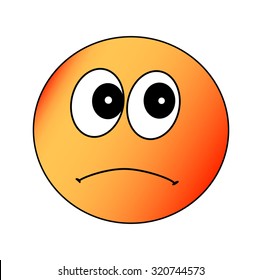 Disapproval Emoticon Emoji Vector Editable Smiley Stock Vector (Royalty ...
