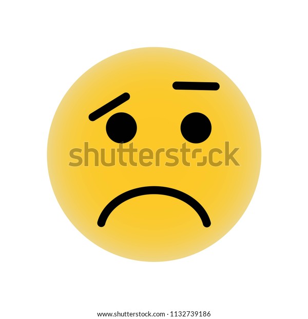 Sad Square Emoji Icon Vector Icon Stock Vector (Royalty Free ...