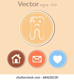 Sad Tooth Icon Stock Vector (Royalty Free) 684630130 | Shutterstock