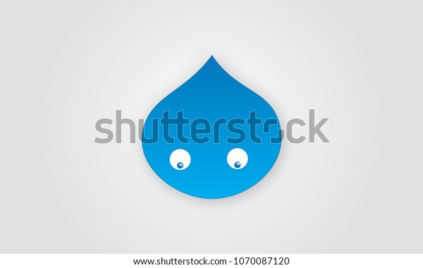 Sad Water Drop Stock Vector (Royalty Free) 1070087120 | Shutterstock