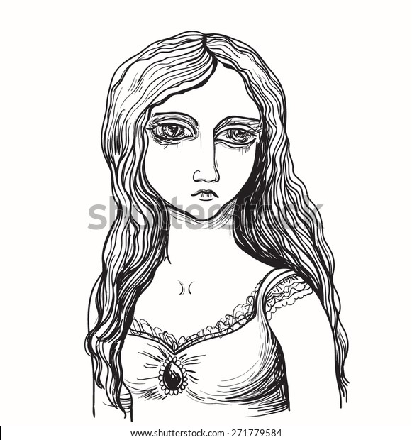 Sad Women Vector Illustration Stock Vector (Royalty Free) 271779584