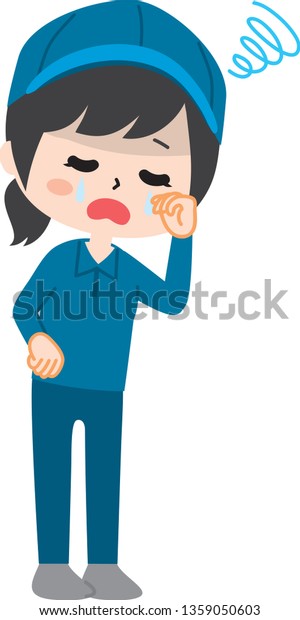 Sad Worker Stock Vector (Royalty Free) 1359050603 | Shutterstock