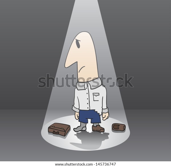 Sad Worker Stock Vector (Royalty Free) 145736747 | Shutterstock