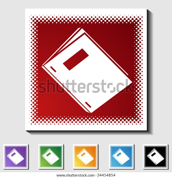 Saddle Stitch Staple Book Binding Icon Stock Vector (Royalty Free) 34454854
