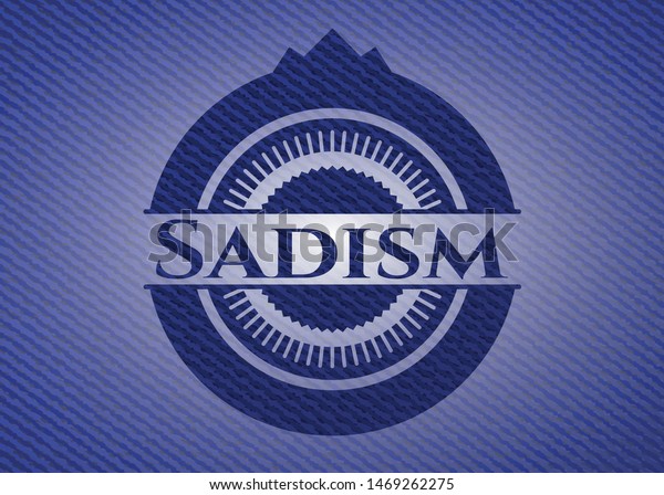 Sadism Emblem Jean Texture Vector Illustration Stock Vector (Royalty ...