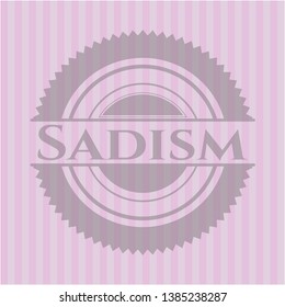 Sadism Pink Emblem Retro Vector Illustration Stock Vector (Royalty Free ...
