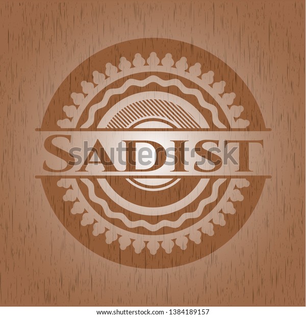 Sadist Retro Wood Emblem Vector Illustration Stockvektor (royaltyfri ...