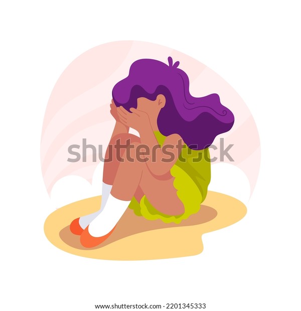 Sadness Isolated Cartoon Vector Illustration Sad Stock Vector (Royalty ...