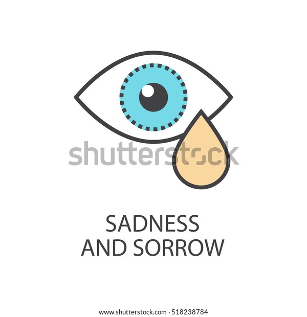 Sadness Sorrow Vector Icon That Shows Stock Vector (Royalty Free ...