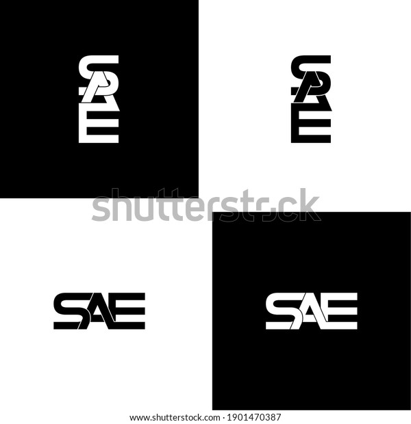 Sae Letter Original Monogram Logo Design Stock Vector (Royalty Free ...