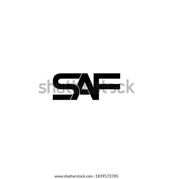 Saf Letter Original Monogram Logo Design Stock Vector (Royalty Free ...