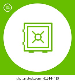 Safe Bank Line Icon Web App Stock Vector (Royalty Free) 616144415 ...
