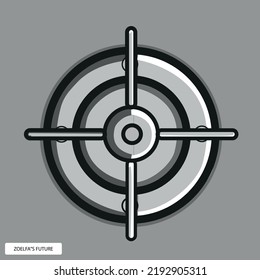 Safe Bank Vector Illustration Grey Background Stock Vector (Royalty ...