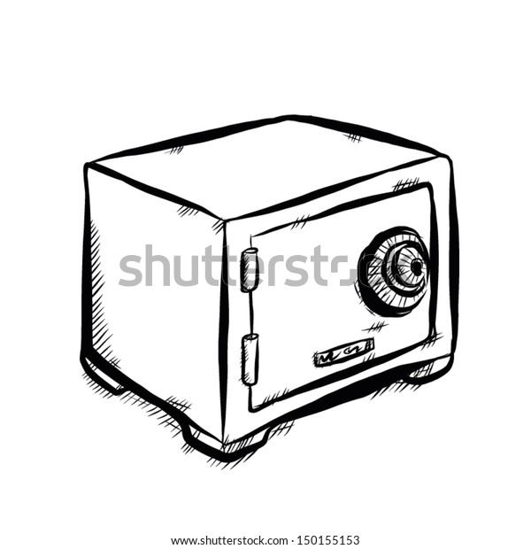 Safe Box Cartoon Vector Illustration Hand 库存矢量图（免版税）150155153 ...