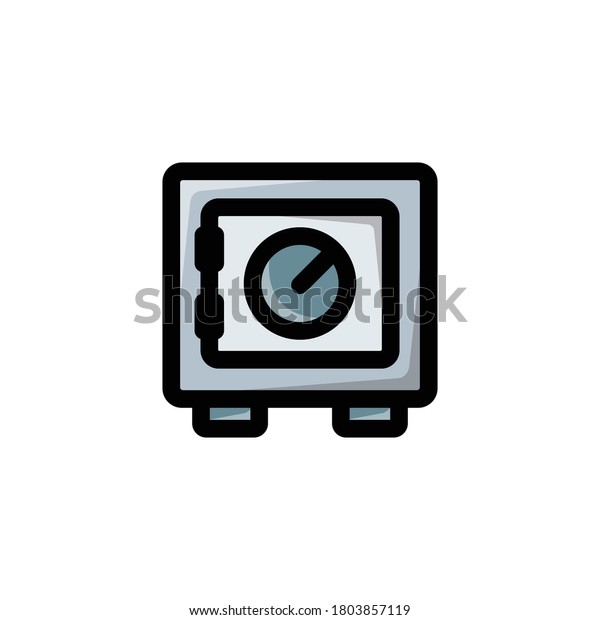 Safe Box Icon Deposit Logo Economy Stock Vector (Royalty Free ...
