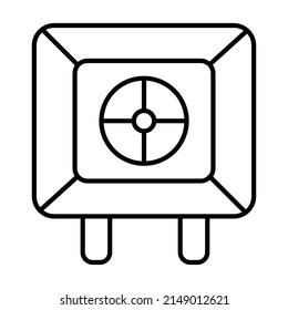 Safe Box Line Art Icon White Stock Vector (Royalty Free) 2149012621 ...