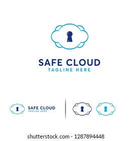 Safe Cloud Logo Designs Vector Lock: vector de stock (libre de regalías ...