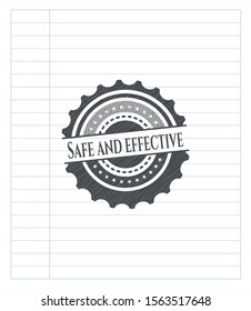 Safe Effective Emblem Draw Pencil Effect Stock Vector (Royalty Free ...