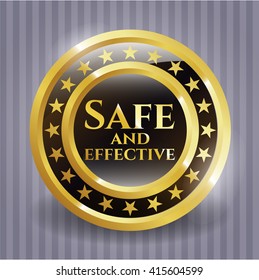 Safe Effective Gold Badge Stock Vector (Royalty Free) 415604599 ...